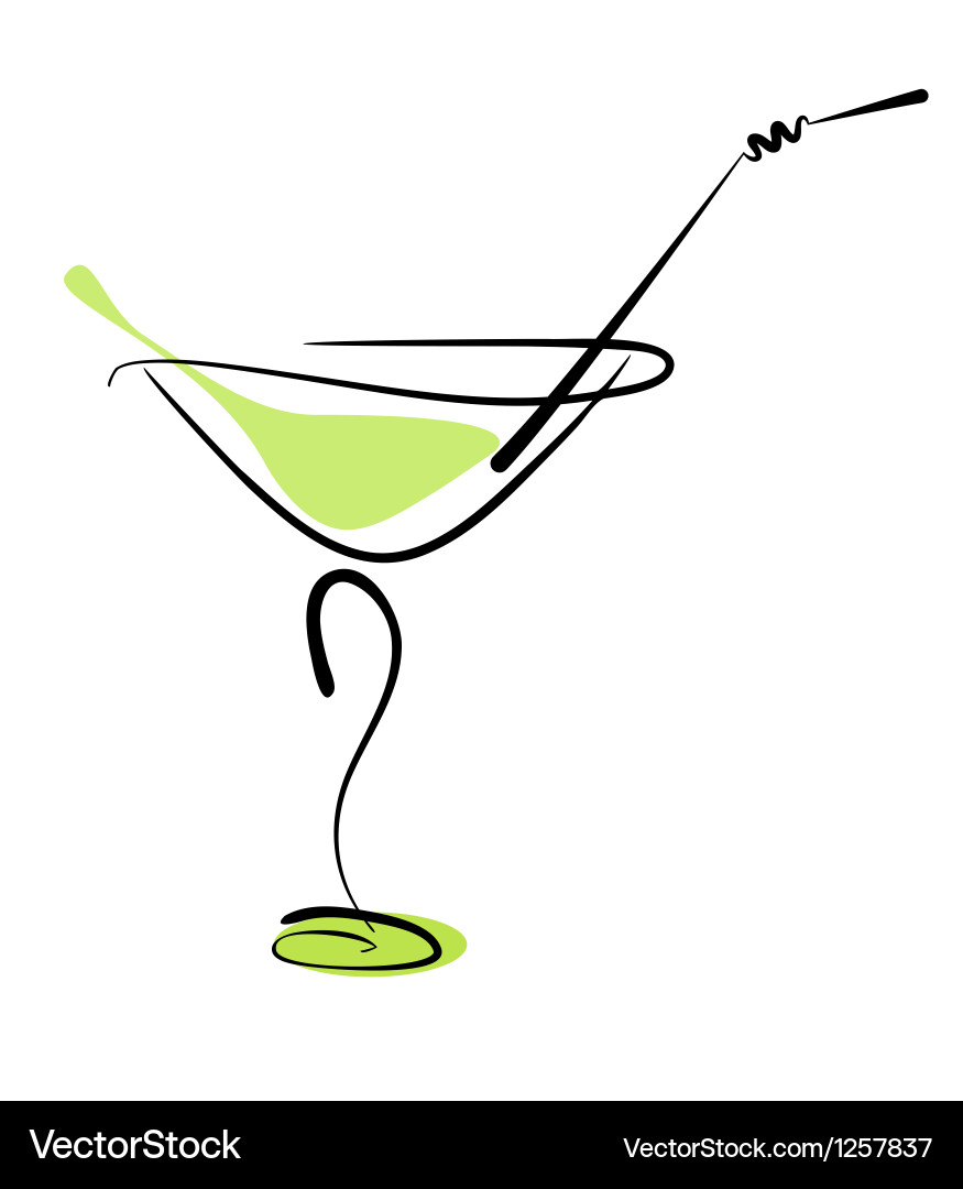 Cocktail martini Royalty Free Vector Image - VectorStock