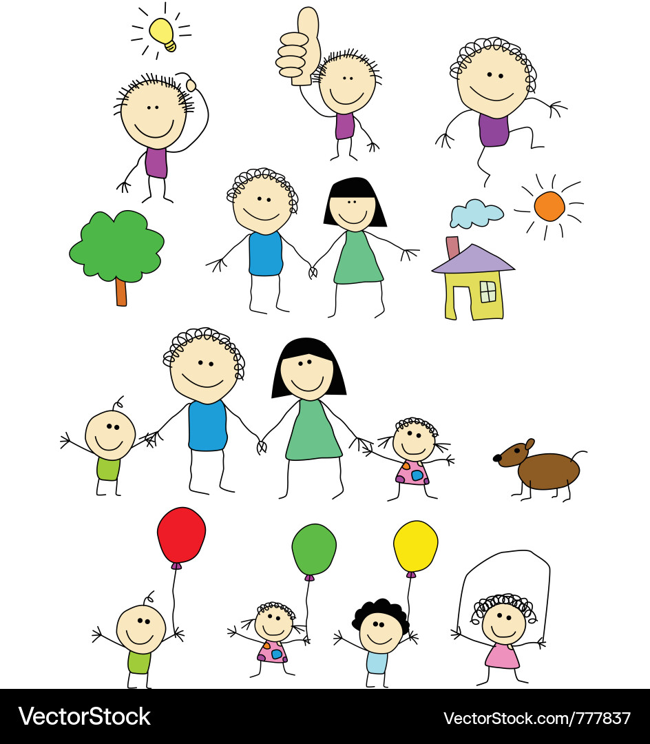 Happy family Royalty Free Vector Image - VectorStock