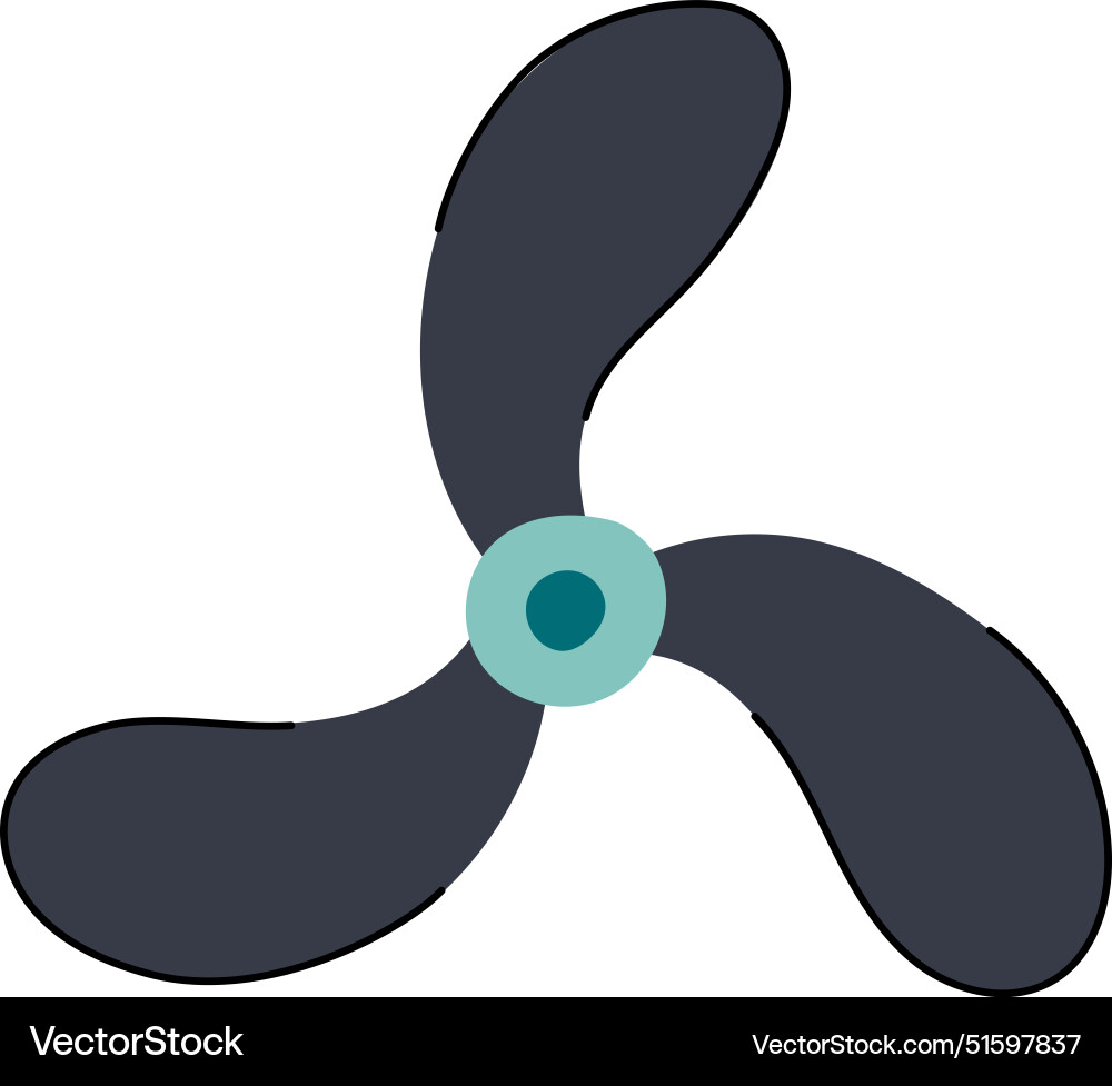 Marine propeller cartoon Royalty Free Vector Image