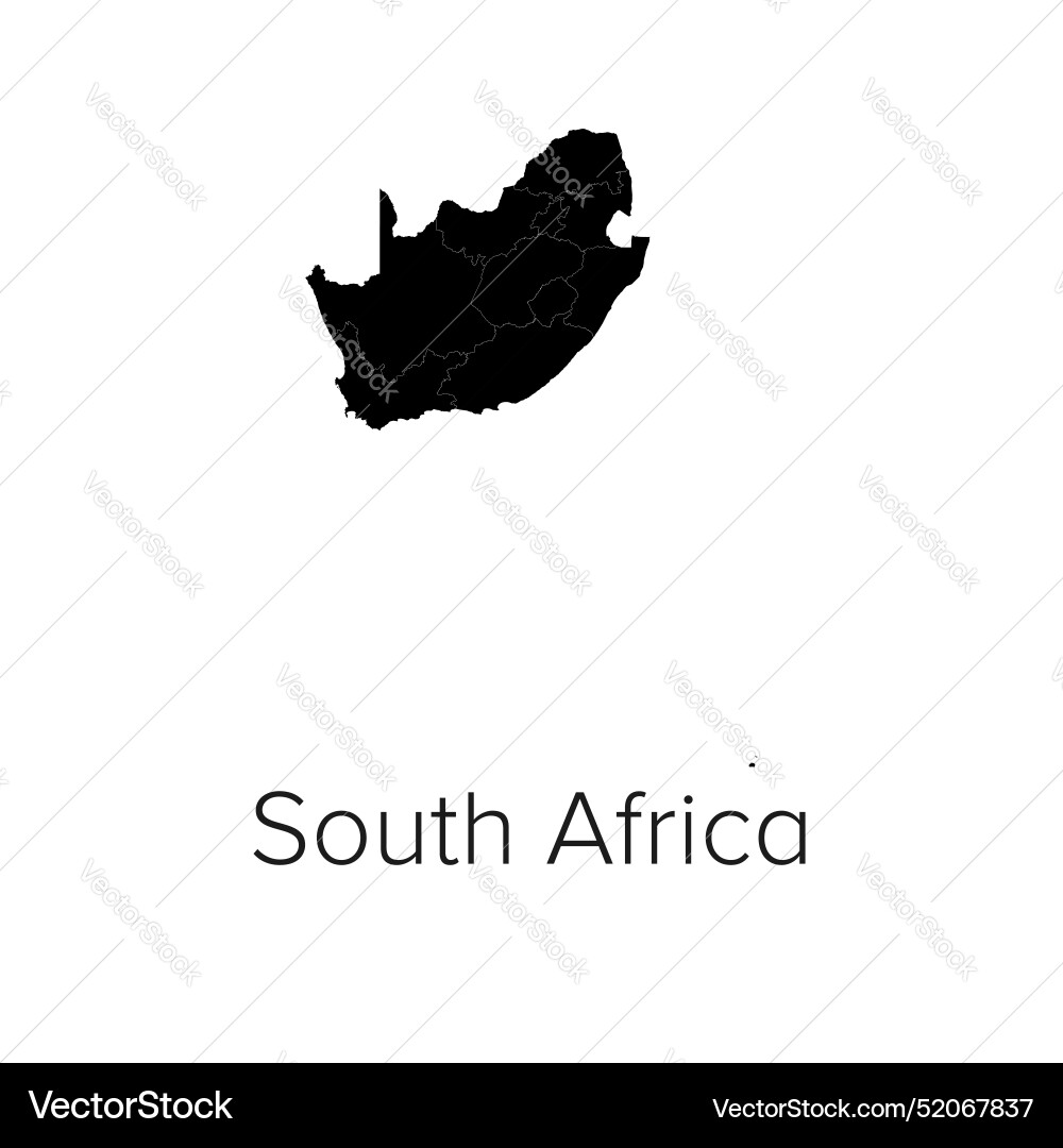 South africa map - silhouette outline Royalty Free Vector South africa map - silhouette outline Royalty Free Vector