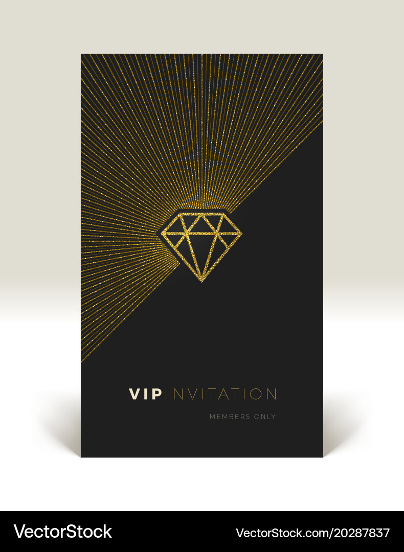 Template of vip invitation Royalty Free Vector Image