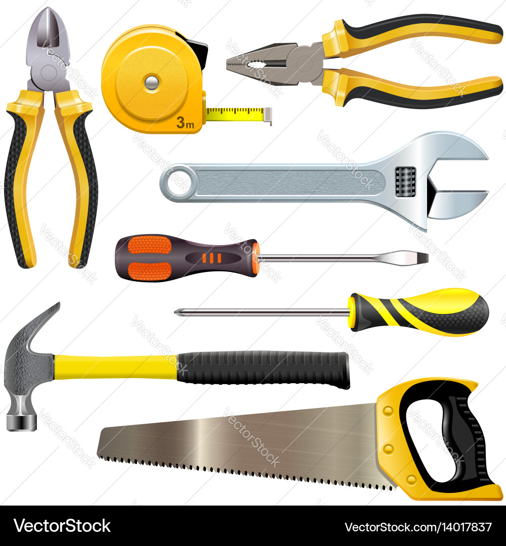 Tool set Royalty Free Vector Image - VectorStock