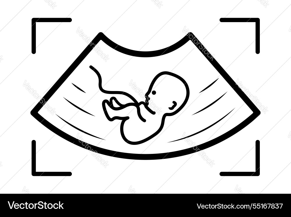 Ultrasound pregnancy icon symbol Royalty Free Vector Image
