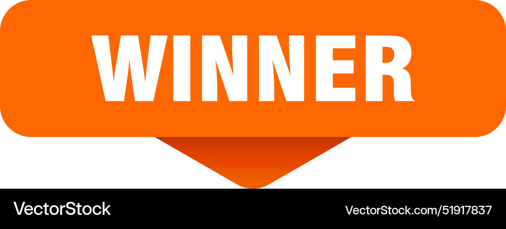 Winner sticker winner sign on transparent Vector Image