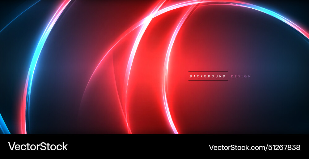 A red and blue glowing circle on dark background Vector Image