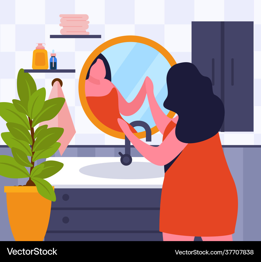 Bath time flat background Royalty Free Vector Image