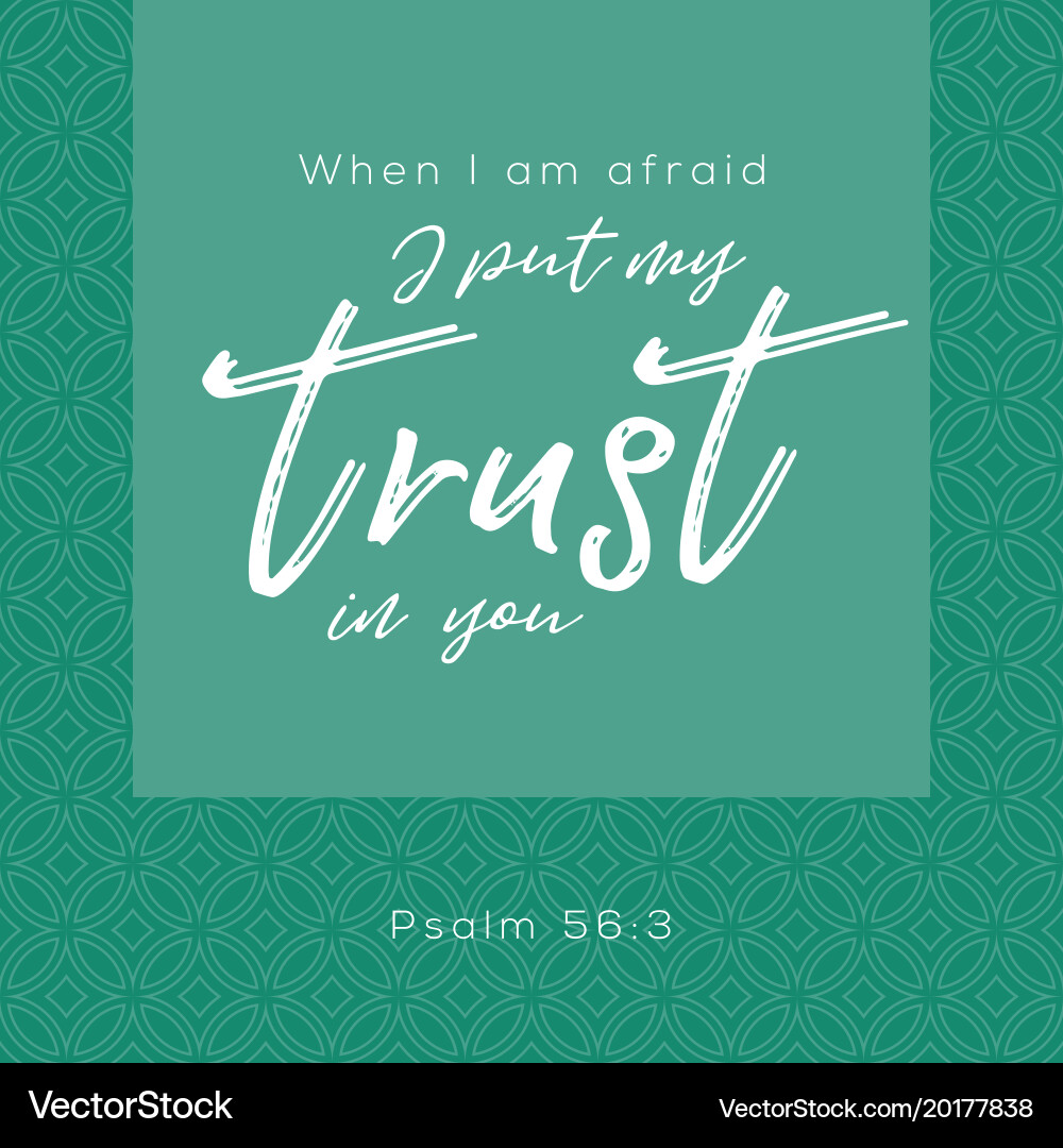 Bible typographic from psalm Royalty Free Vector Image