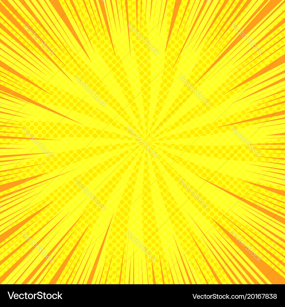 Comic yellow bright background Royalty Free Vector Image