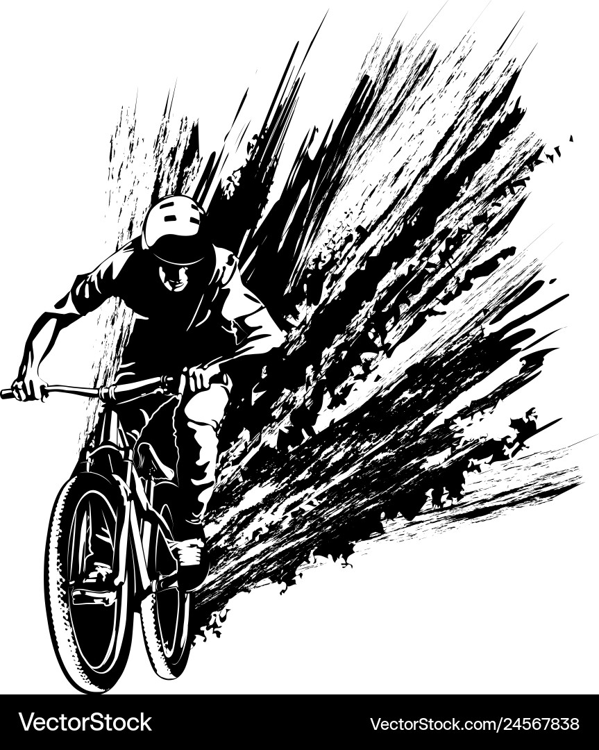 Cyclist Royalty Free Vector Image - VectorStock
