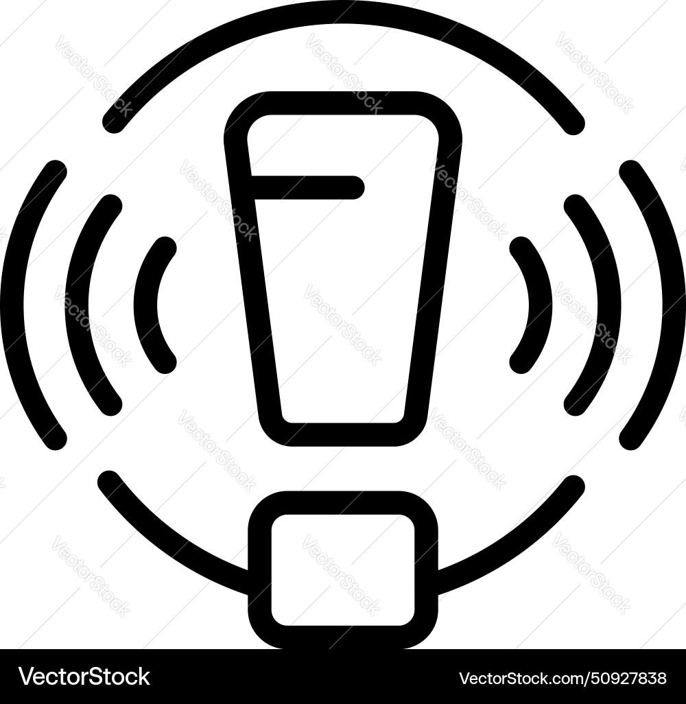 Emergency contact icon outline alarm Royalty Free Vector