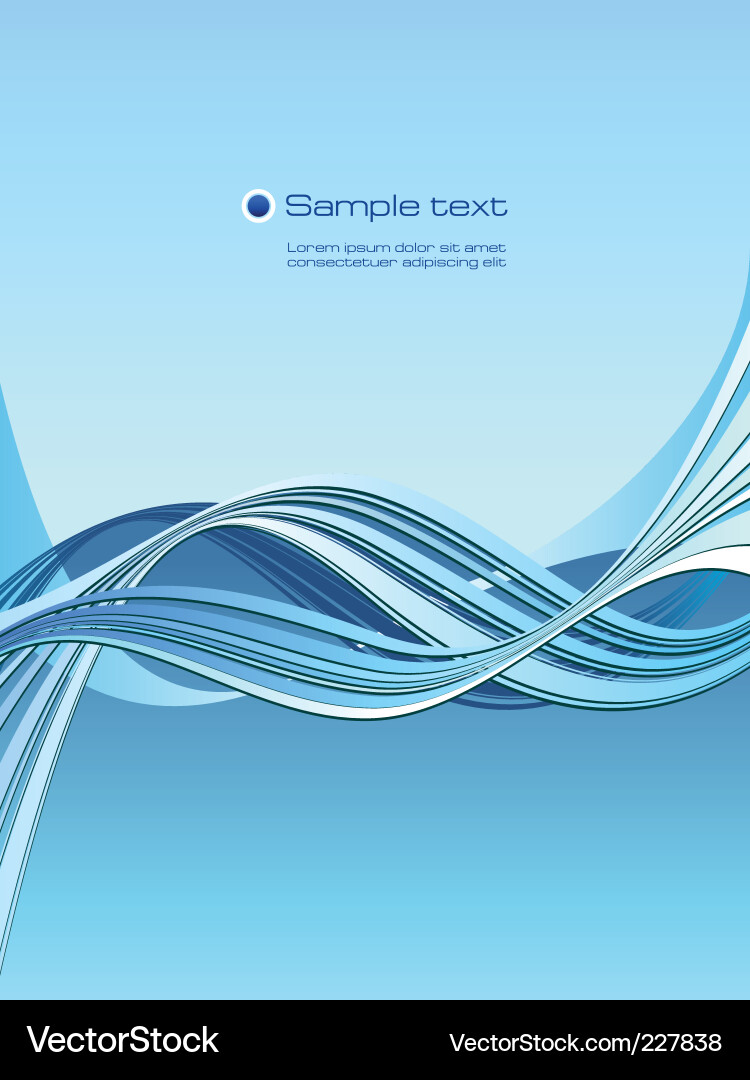Fluid Blue Water Waves Royalty Free Vector Image