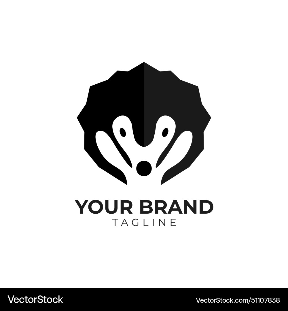 Modern and simple pangolin head logo template Vector Image