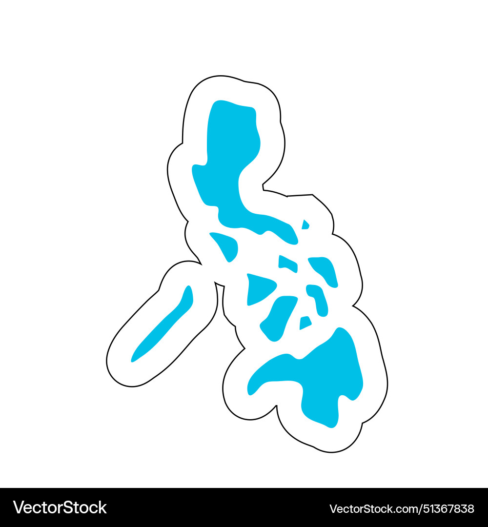 Philippines country map sticker Royalty Free Vector Image