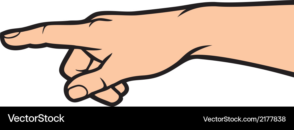 Pointing hand Royalty Free Vector Image - VectorStock