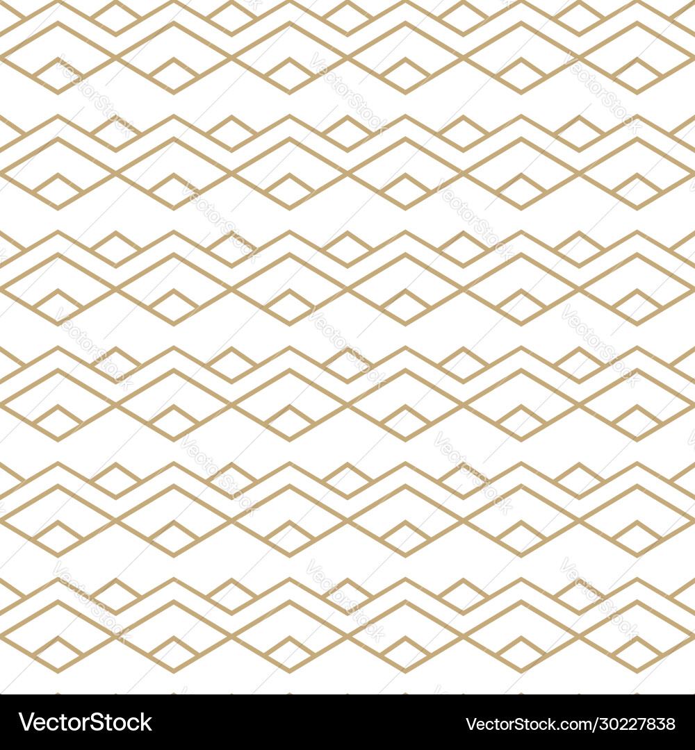 Seamless pattern with golden line ornament Vector Image