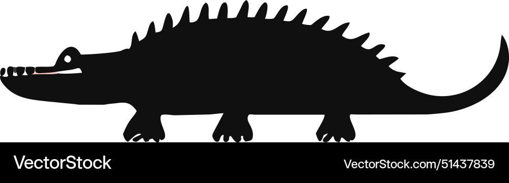 Alligator black icon Royalty Free Vector Image