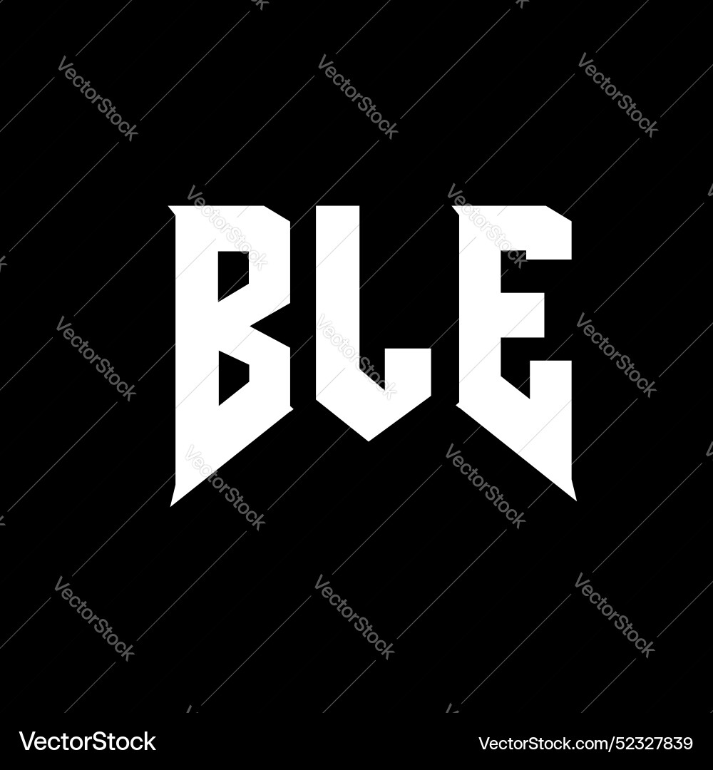 Ble letter logo design for technology company Vector Image