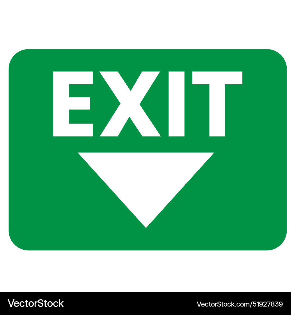 Emergency exit sign set icon Royalty Free Vector Image