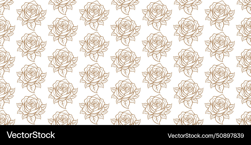 Seamless pattern with roses on a white background Vector Image