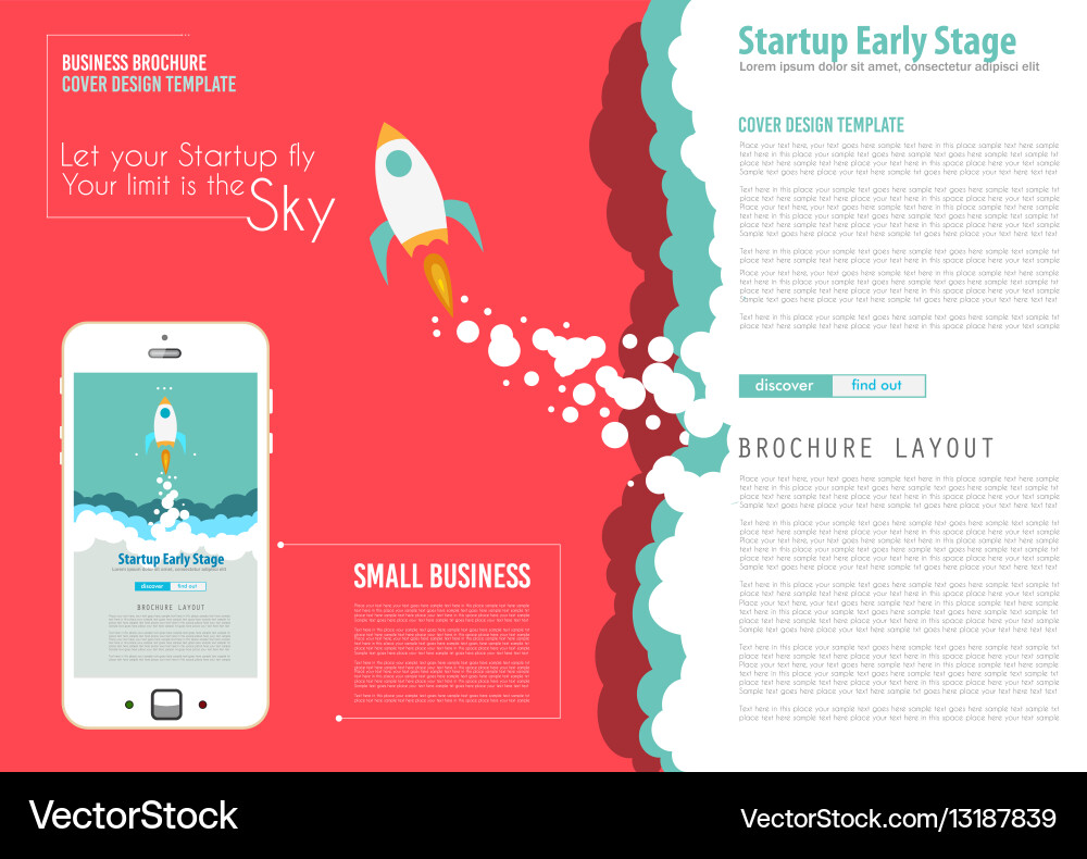 Startup landing webpage or corporate design covers