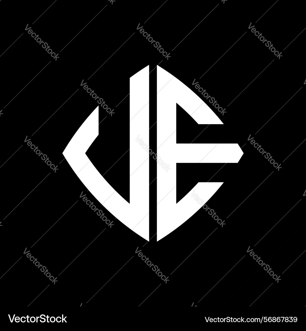 Ve geometric monogram logo curved square style Vector Image