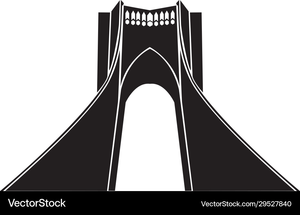 Azadi tower Royalty Free Vector Image - VectorStock