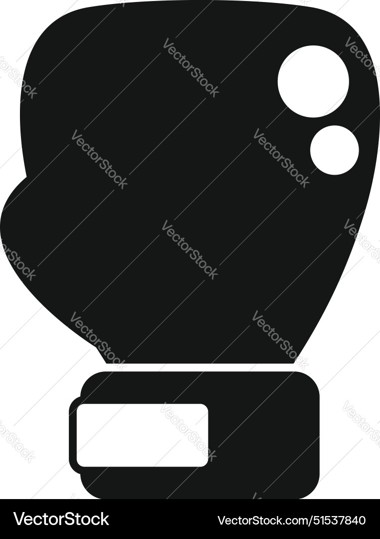 Boxing glove silhouette Royalty Free Vector Image