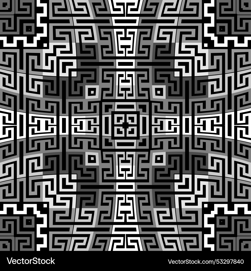 Elegant beautiful greek style mazes seamless Vector Image
