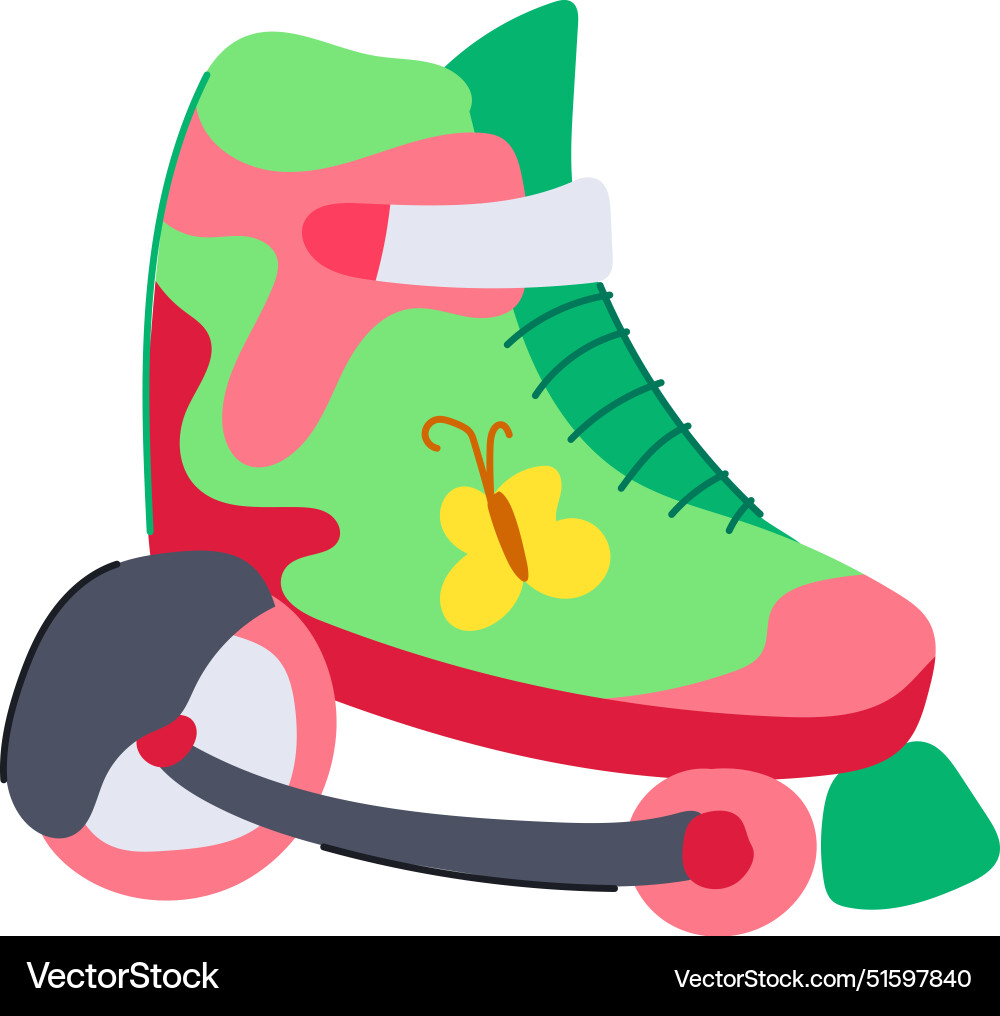 Vintage roller skate cartoon Royalty Free Vector Image