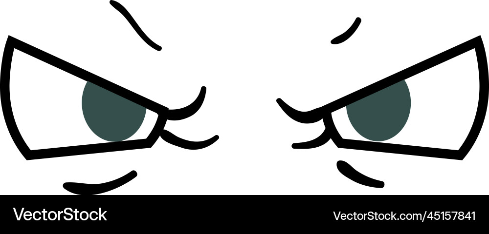 Comic Style Angry Eyes Royalty Free Vector Image