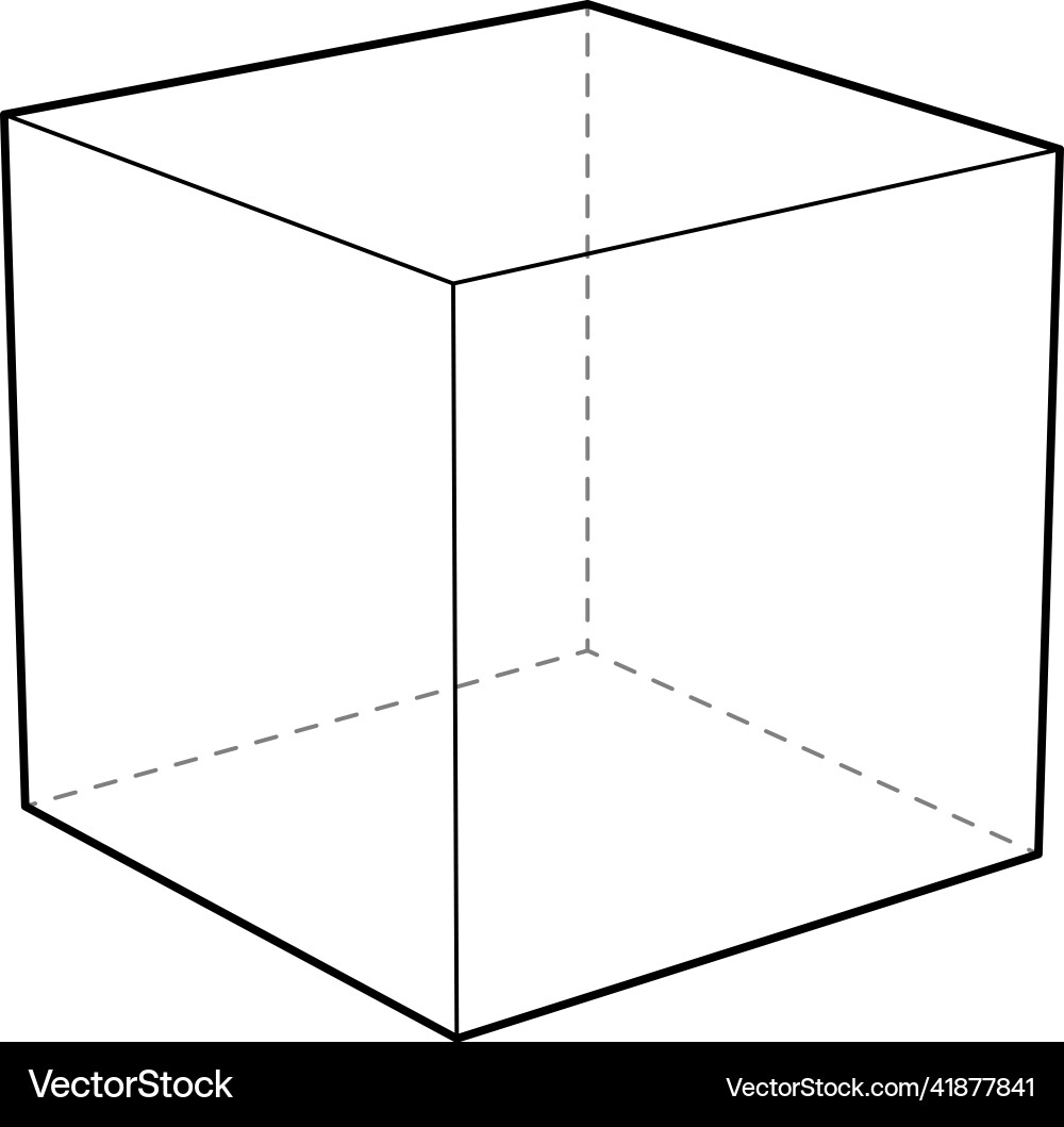 Cube stereometric shape composition Royalty Free Vector