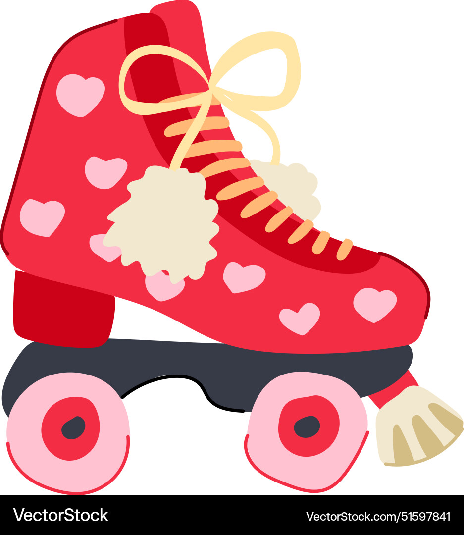 Girl roller skate cartoon Royalty Free Vector Image