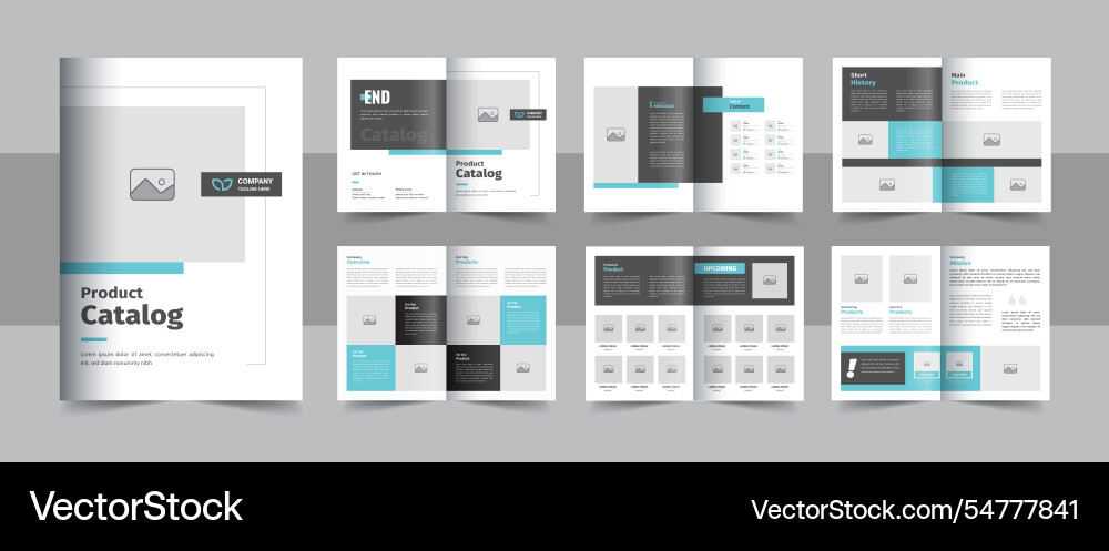 Product catalog brochure design template Vector Image