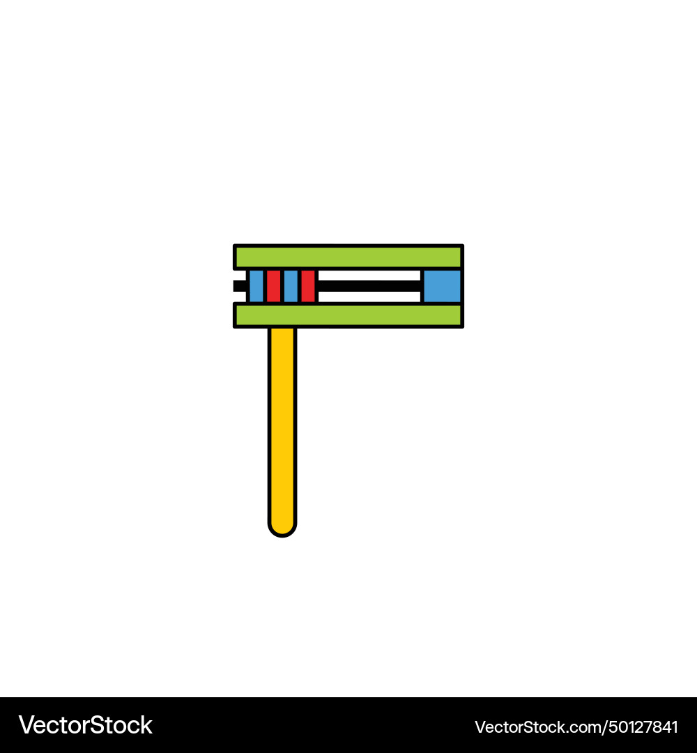Purim gragger musical instrument ratchet Vector Image