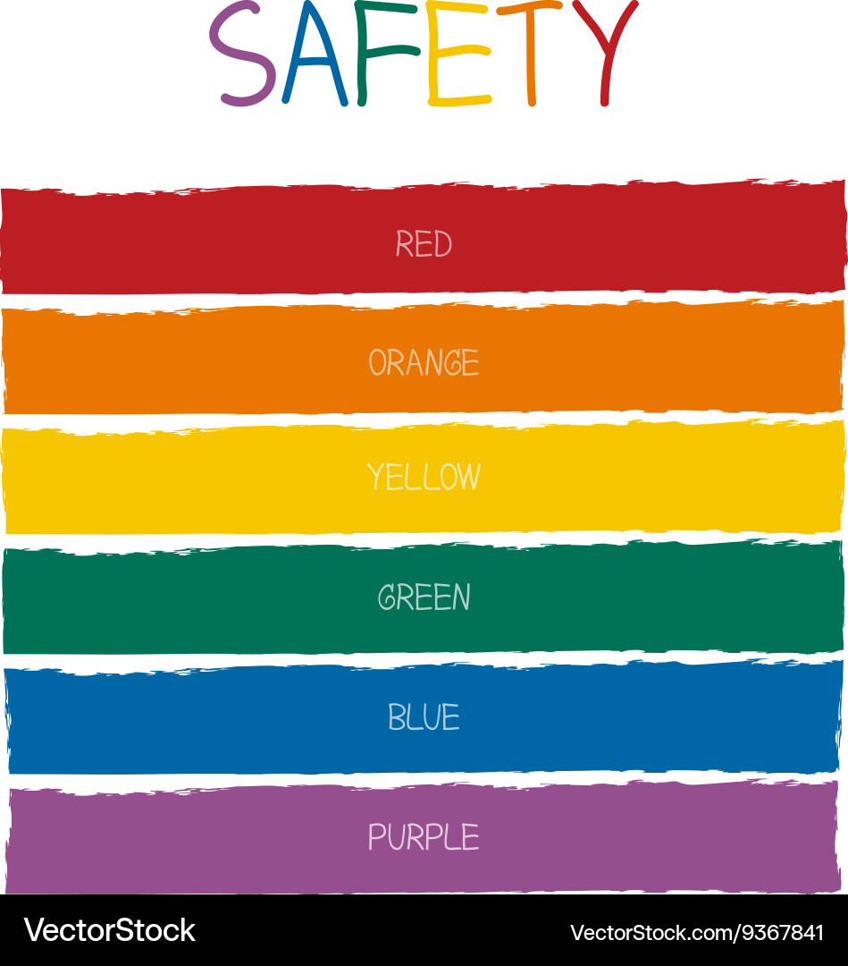 Safety color tone Royalty Free Vector Image - VectorStock