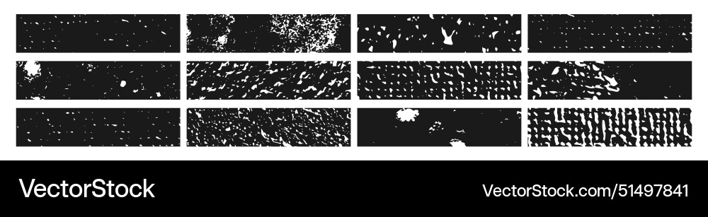 Set of black grunge banner Royalty Free Vector Image