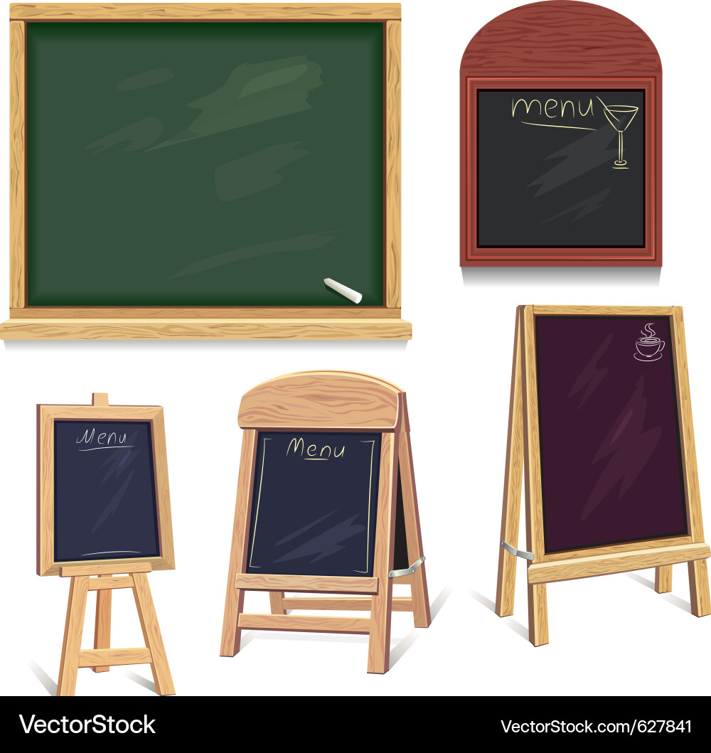 Set of menu boards Royalty Free Vector Image - VectorStock