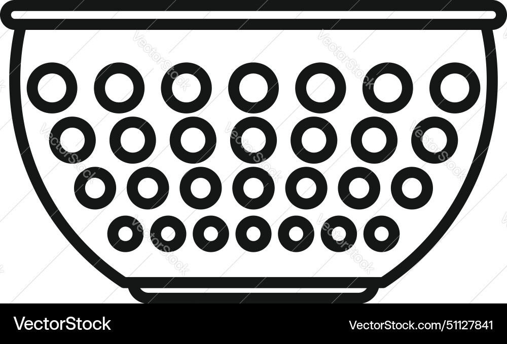 Small colander icon outline cooking sieve Vector Image