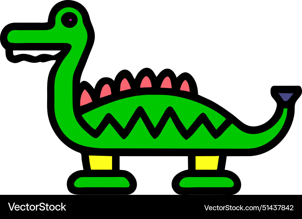 Alligator green icon Royalty Free Vector Image