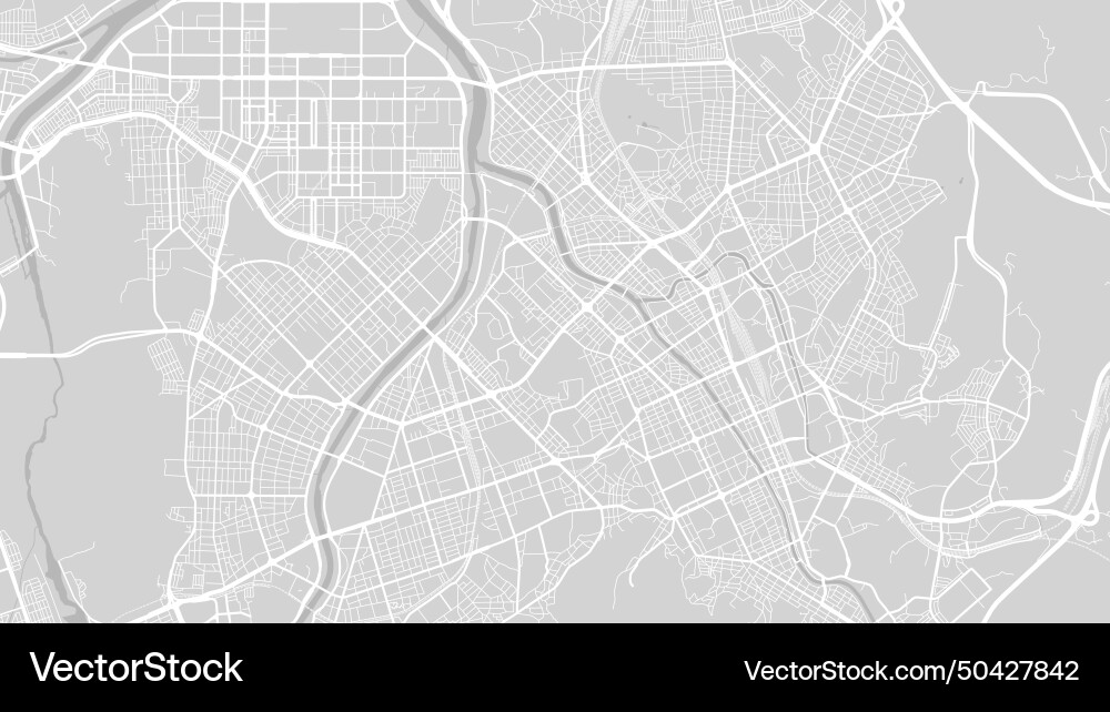 Background daejeon map south korea white Vector Image