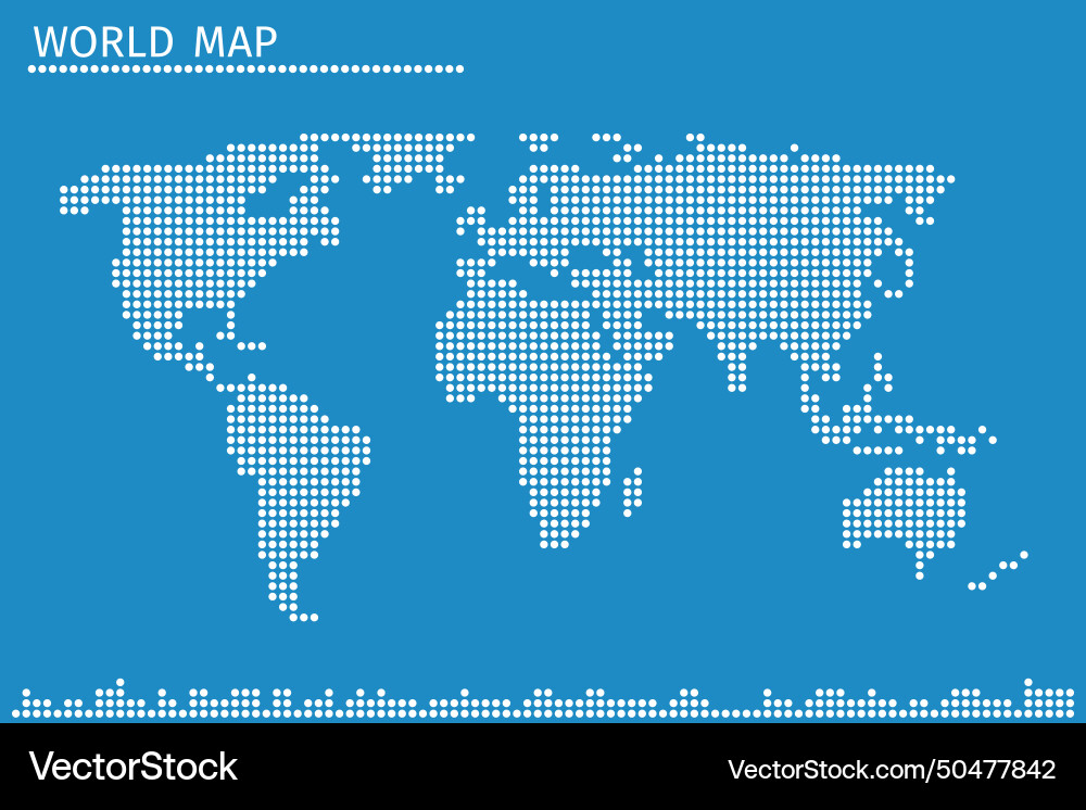 Earth globe world map of dots Royalty Free Vector Image