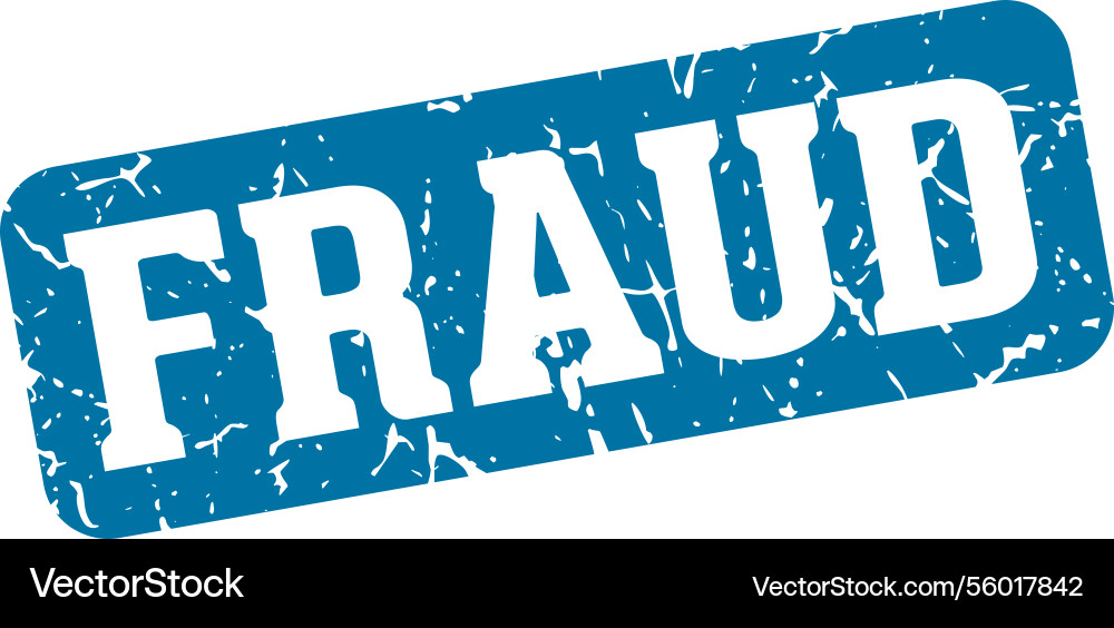 Fraud rectangular sign fraud stamp Royalty Free Vector Image