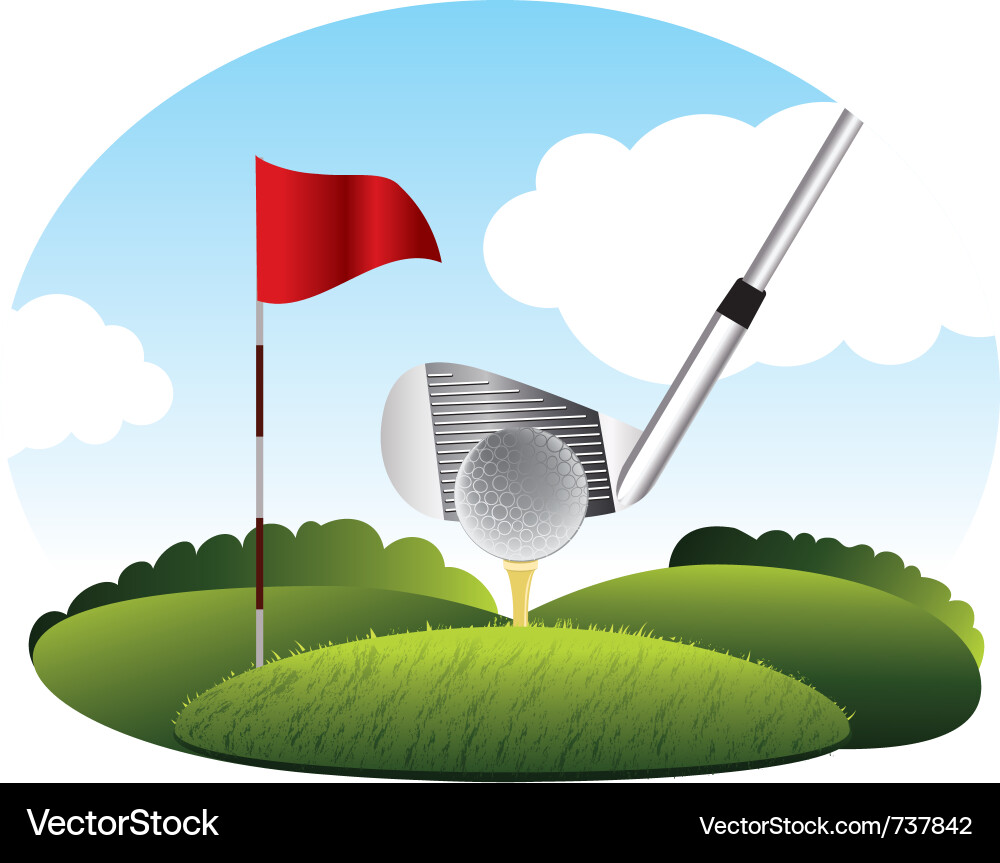 Golf kick the ball Royalty Free Vector Image - VectorStock