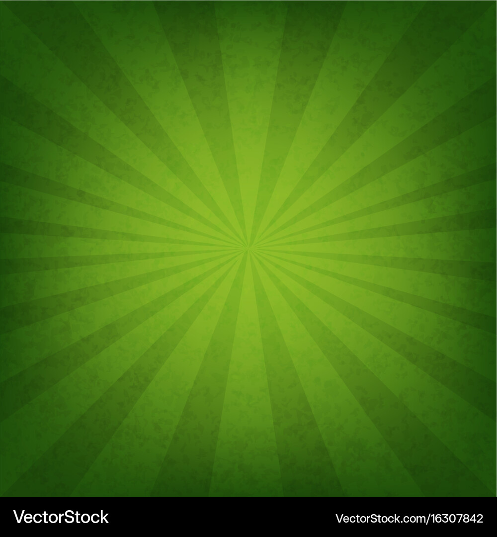 Green sunburst wallpaper Royalty Free Vector Image