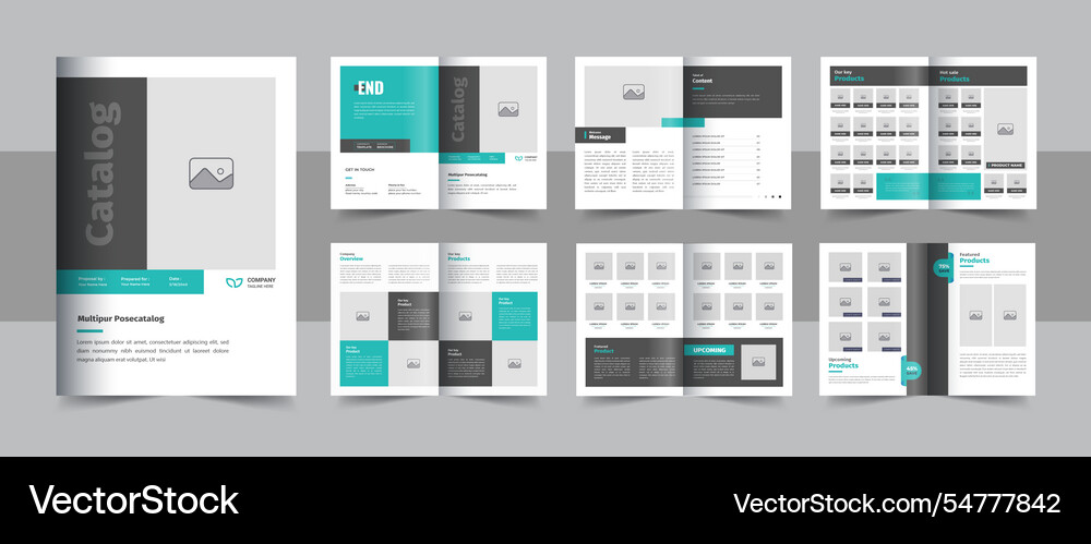 Product catalog brochure design template Vector Image