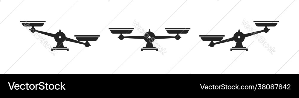 Set black scale like counterbalance Royalty Free Vector