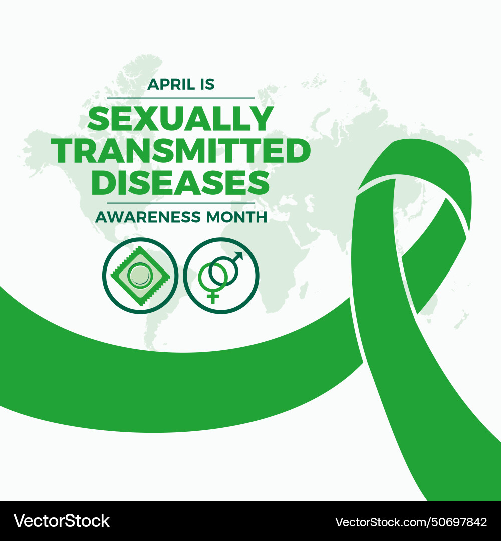 Sexually transmitted diseases awareness month Vector Image