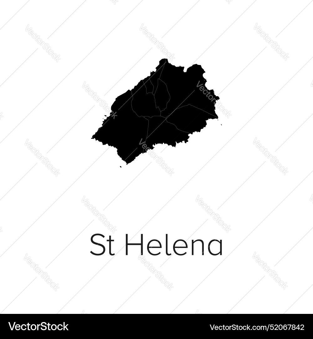 St helena map - silhouette outline st helena Vector Image