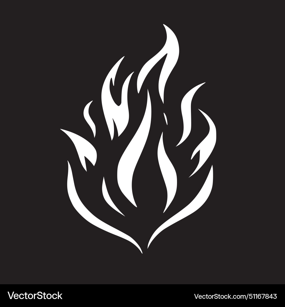 Fire - minimalist and simple silhouette Royalty Free Vector