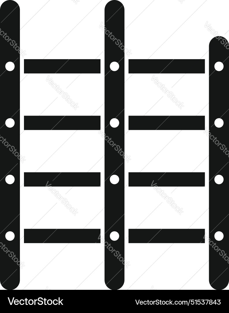 Icon of railway tracks Royalty Free Vector Image